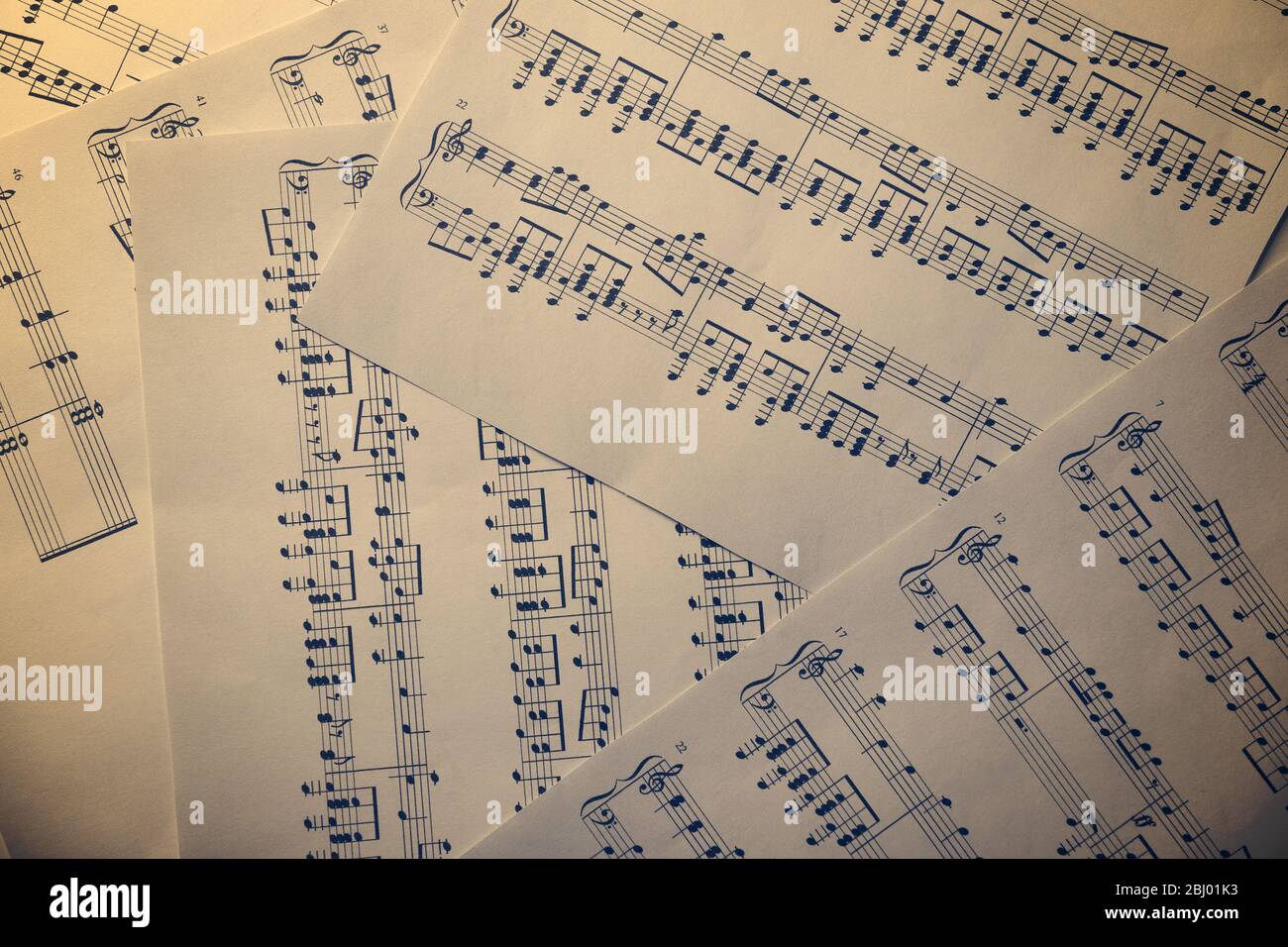 Music notes background Stock Photo - Alamy