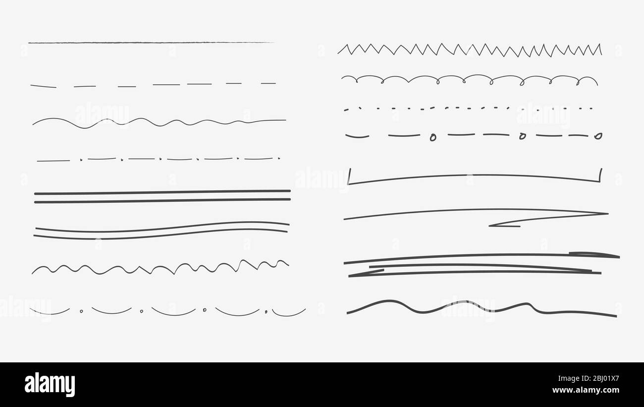 Sketch of abstract underlines in grunge style Stock Vector Image & Art ...