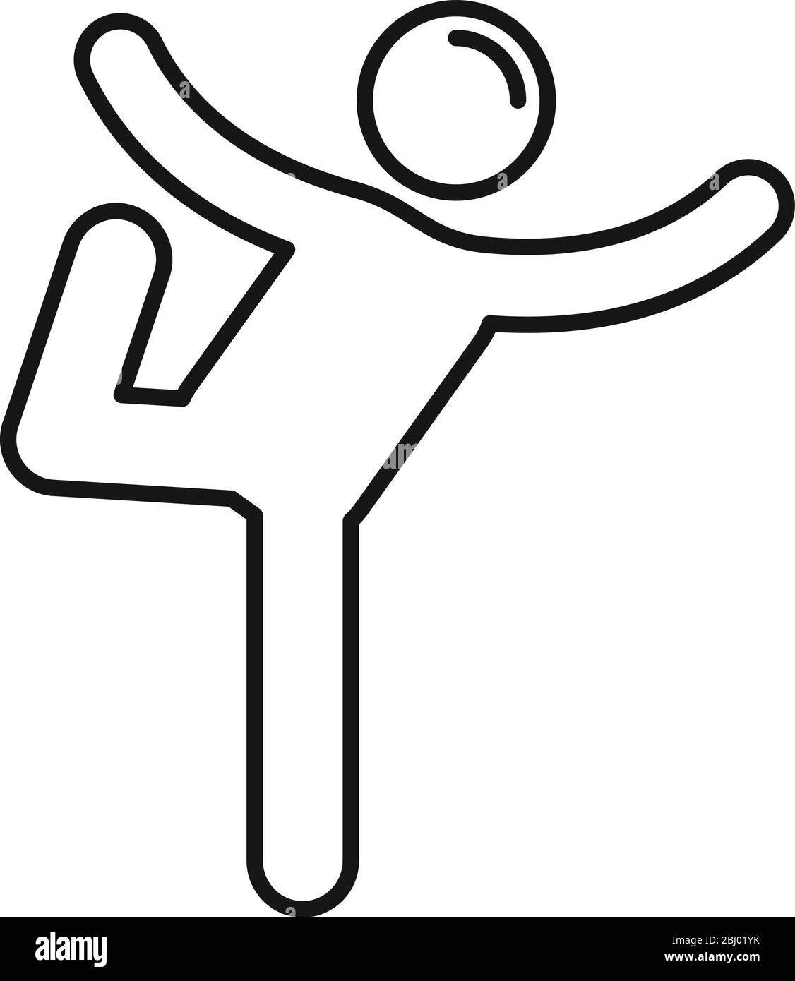Skating man icon. Outline skating man vector icon for web design ...