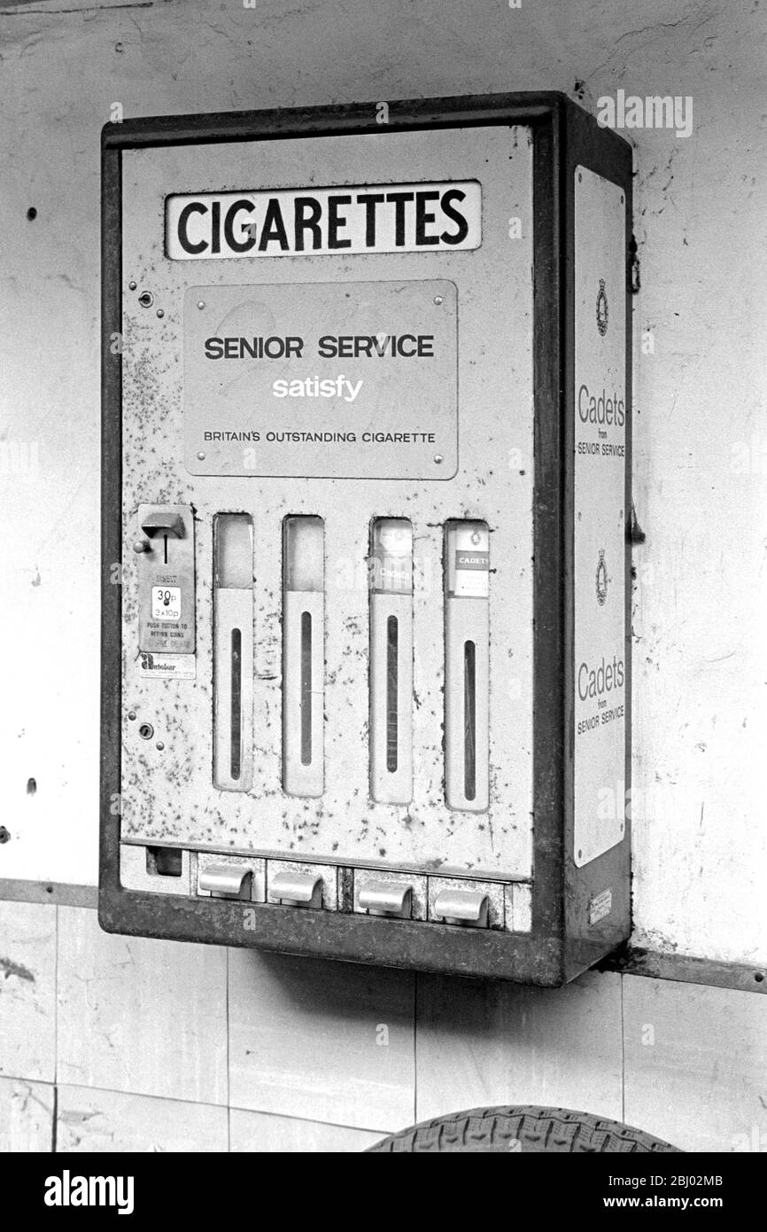 Cigarette machine on a wall in Ifield, exact date unknown, circa 1983 ...