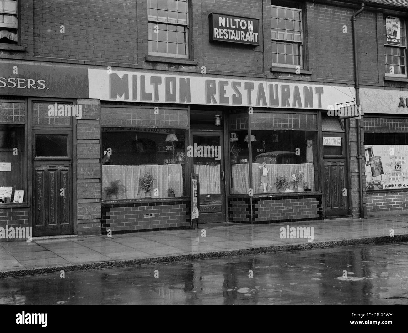 Milton restaurant . - 1937 Stock Photo - Alamy