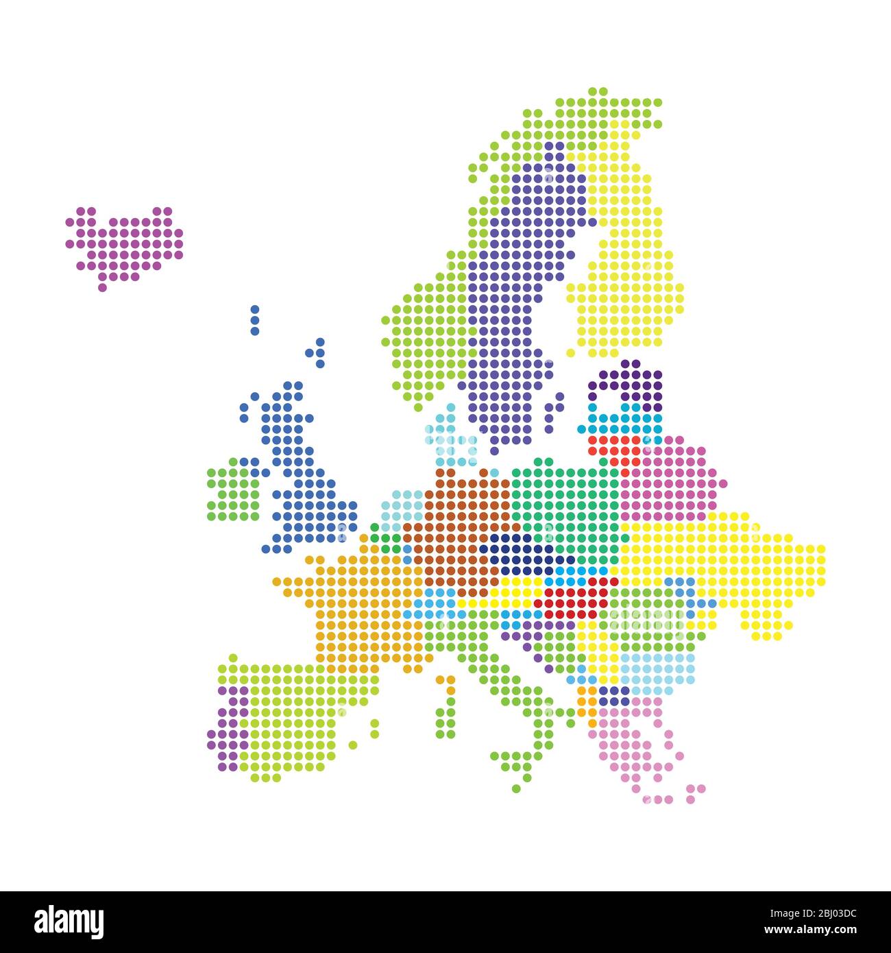 Europe map made from halftone dot pattern Stock Vector Image & Art - Alamy