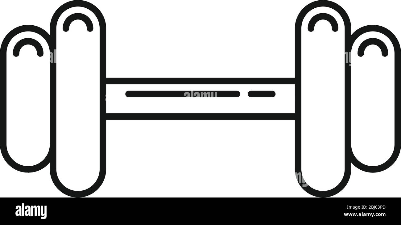 Fitness barbell icon. Outline fitness barbell vector icon for web ...