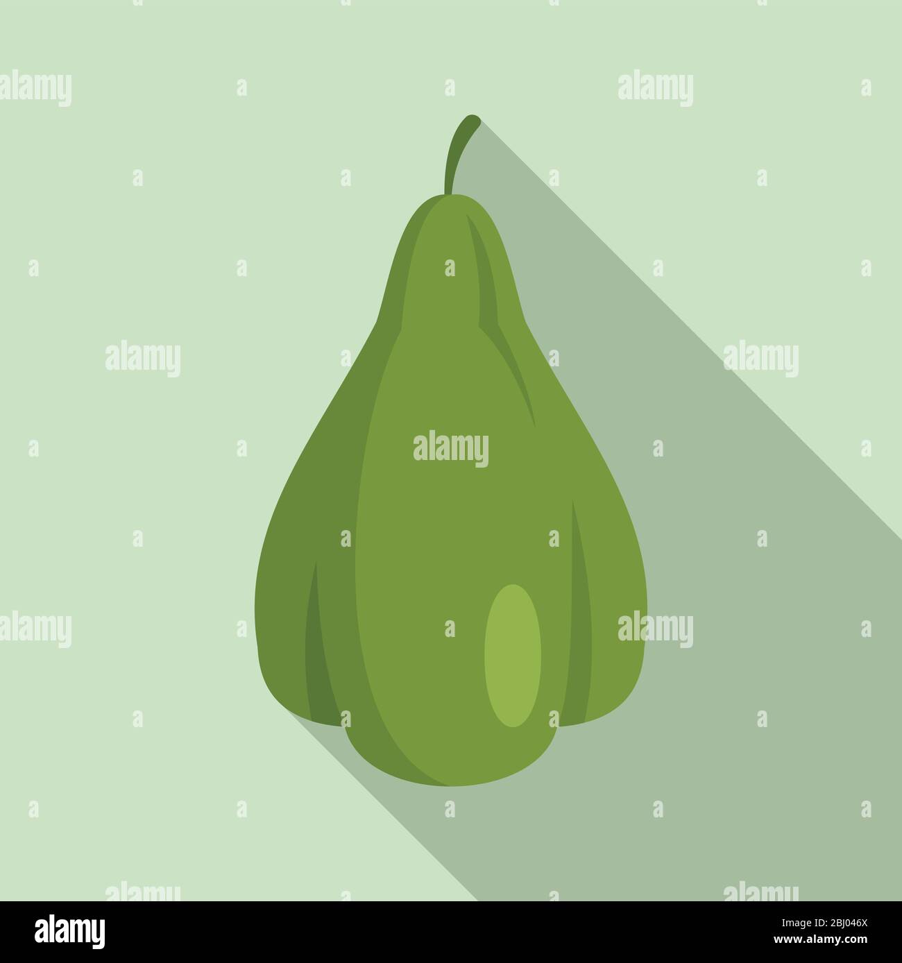 Mexican chayote icon. Flat illustration of mexican chayote vector icon ...