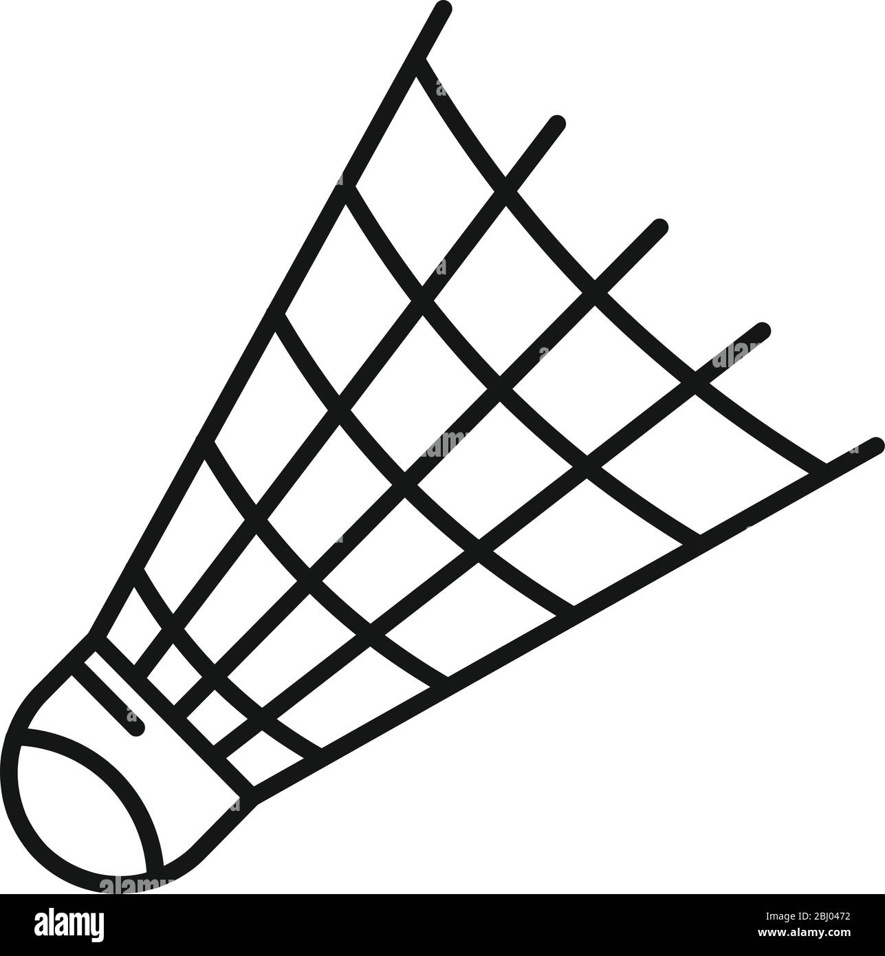 Shuttlecock icon. Outline shuttlecock vector icon for web design ...