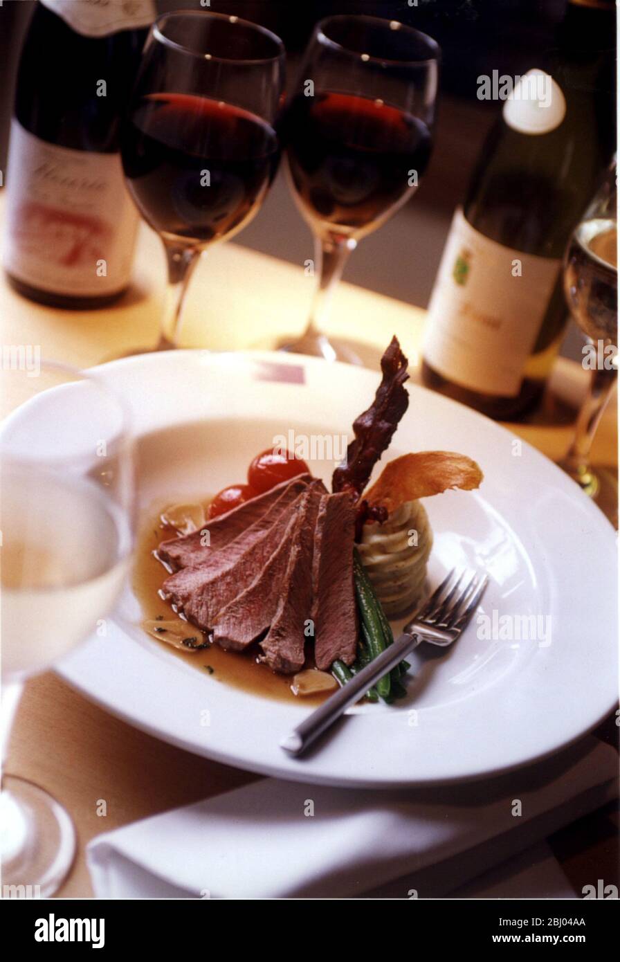 Beluga restaurant - elegant meal Stock Photo - Alamy