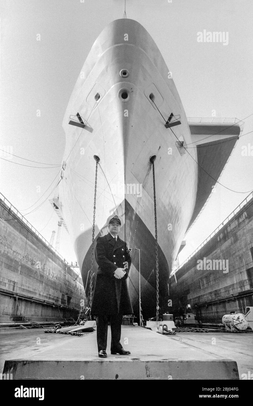 Captain Neil Rankin, commanding officer of HMS Ark Royal, photographed ...