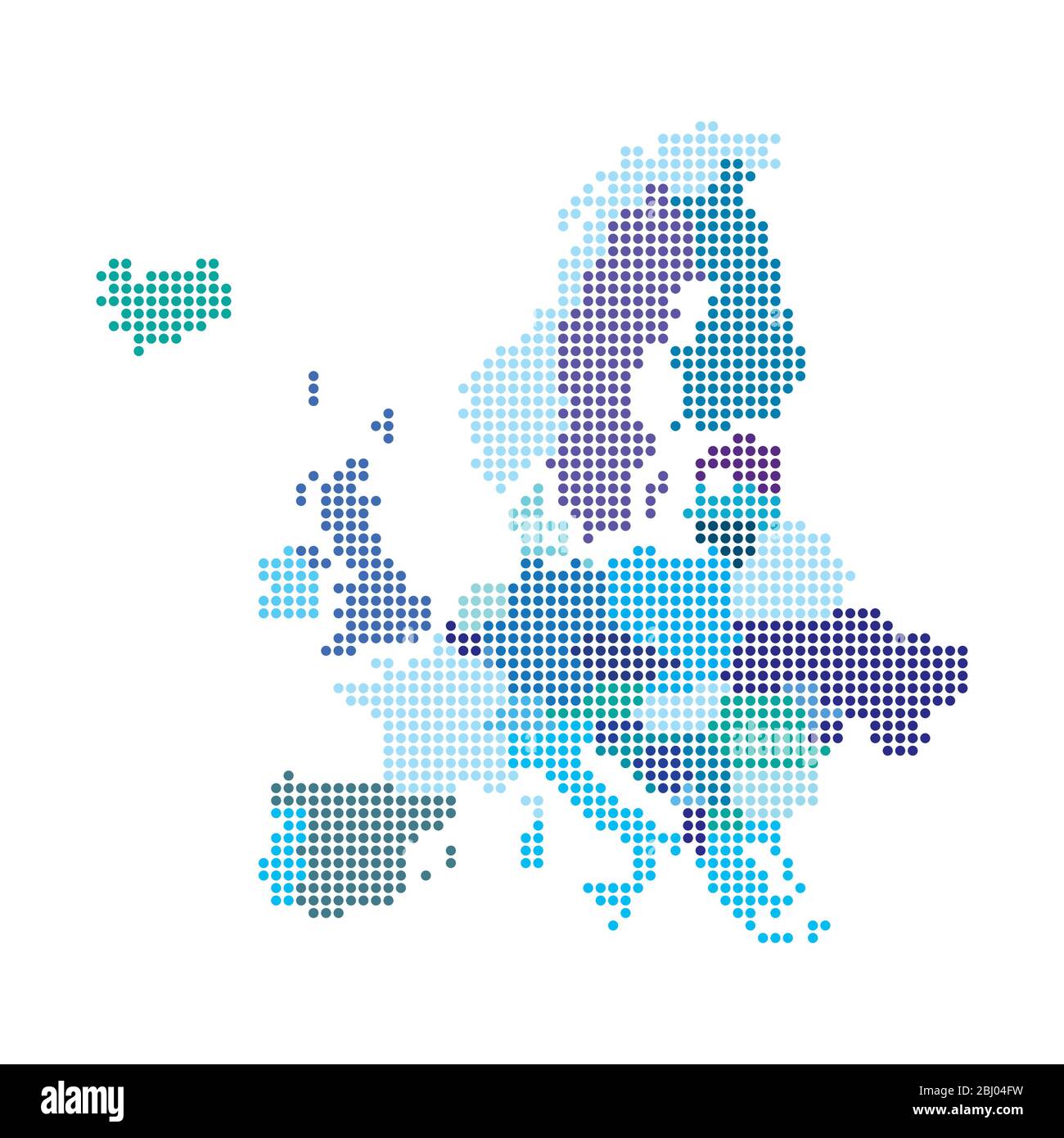 Europe map made from halftone dot pattern Stock Vector Image & Art - Alamy