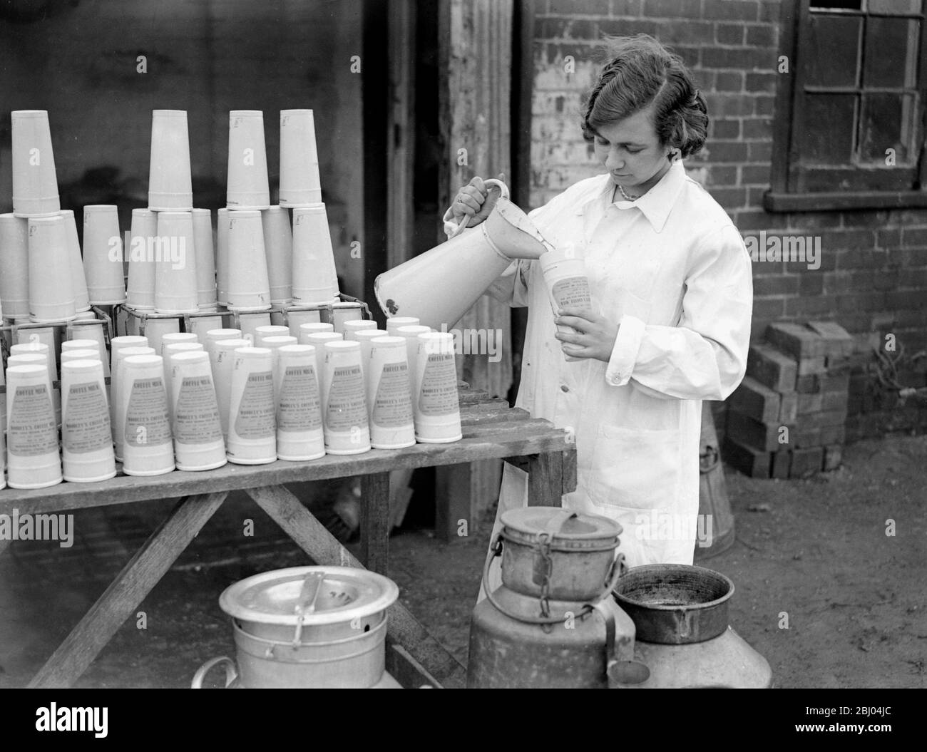 Used milk carton Black and White Stock Photos & Images - Alamy