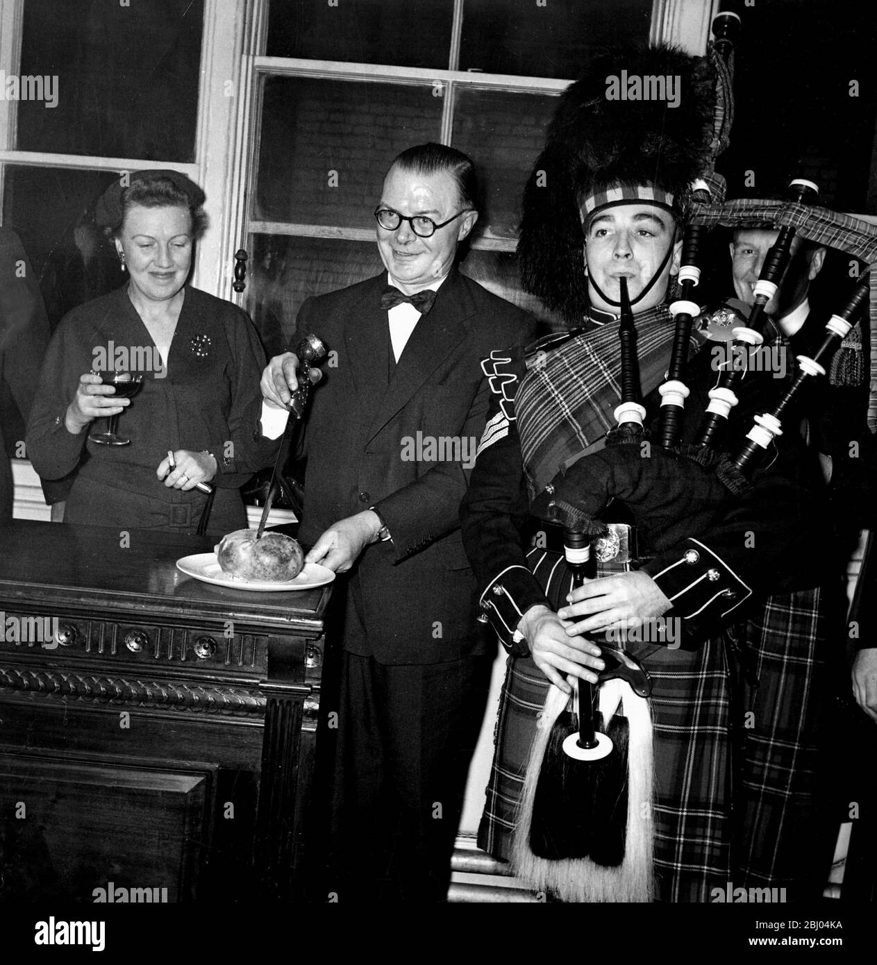 Scottish haggis burns night Black and White Stock Photos & Images - Alamy