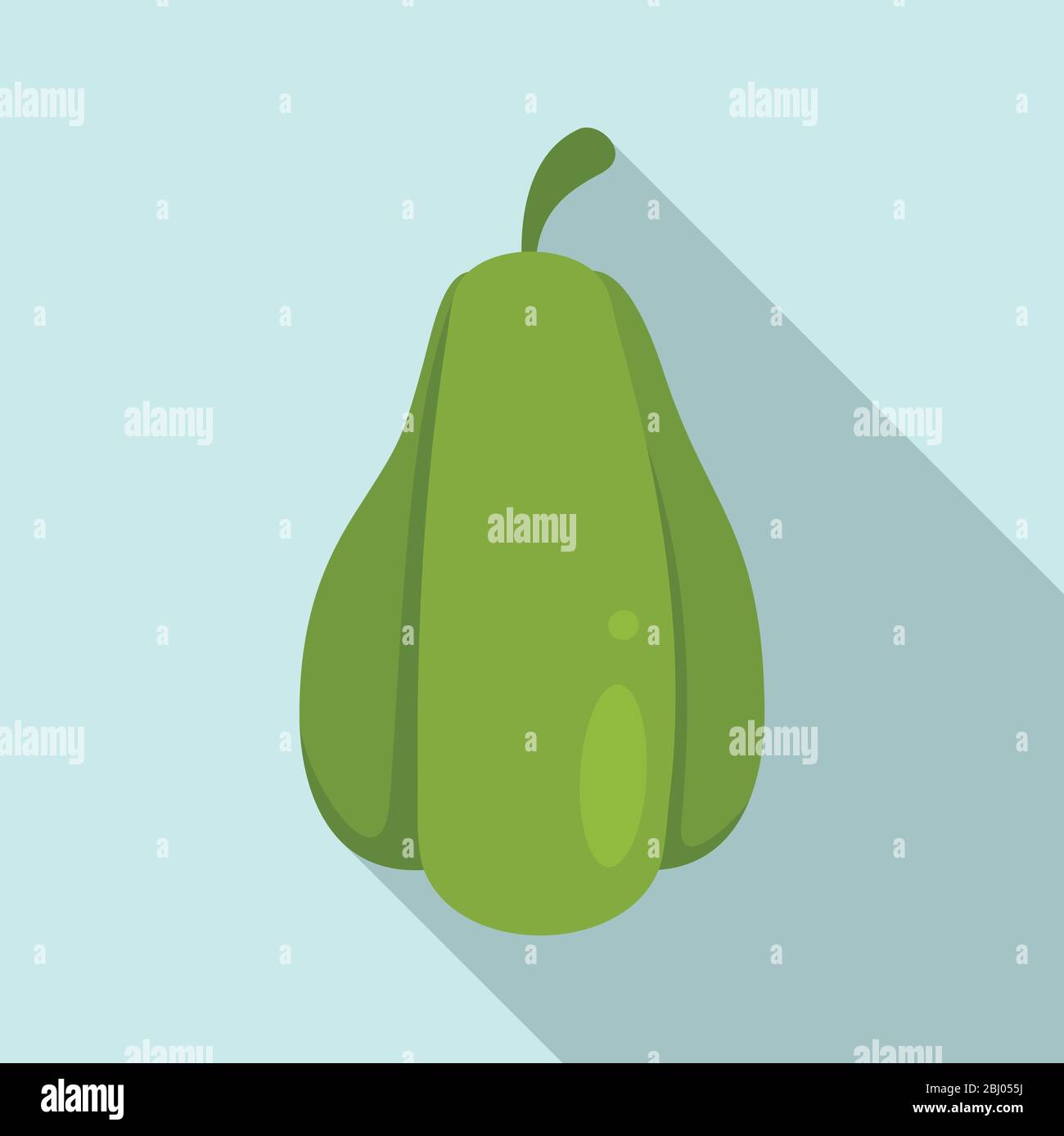 Green chayote icon. Flat illustration of green chayote vector icon for ...