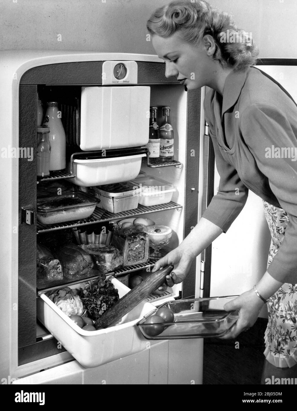 Kitchen food storage Black and White Stock Photos & Images - Alamy
