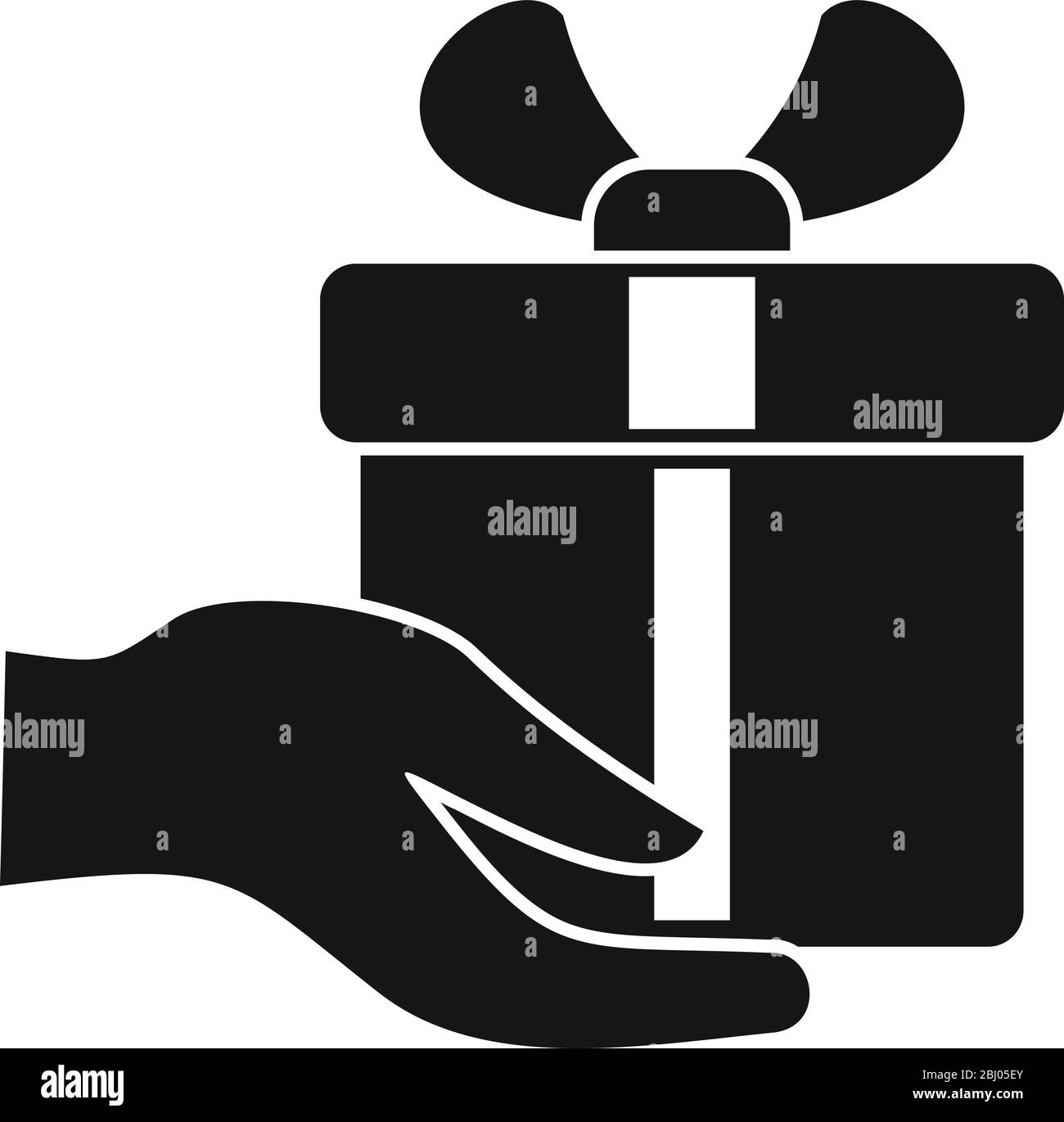 Fast gift box shipment icon. Simple illustration of fast gift box ...