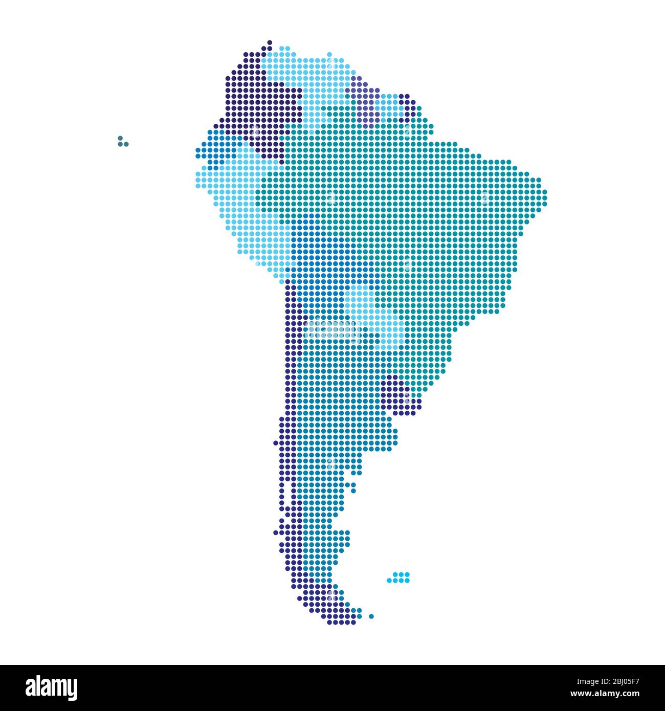 South America map made from halftone dot pattern Stock Vector Image ...