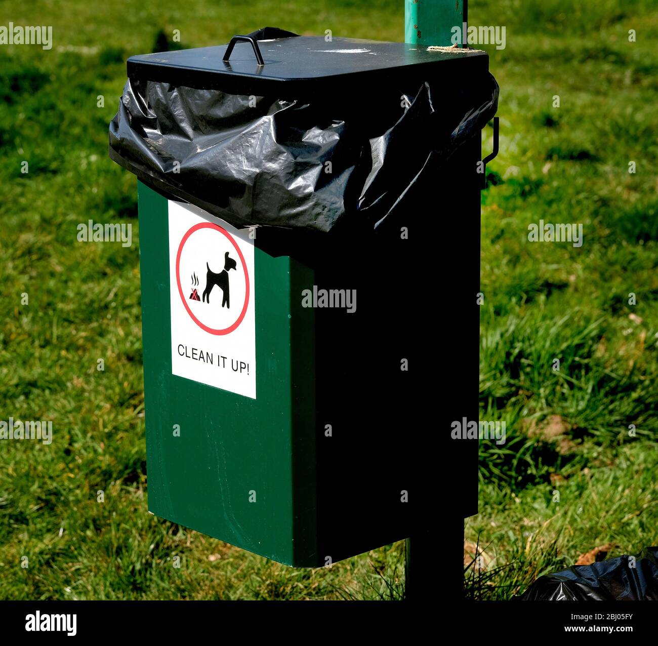 Dog excrement waste deposit box on favourite walking path Stock Photo ...