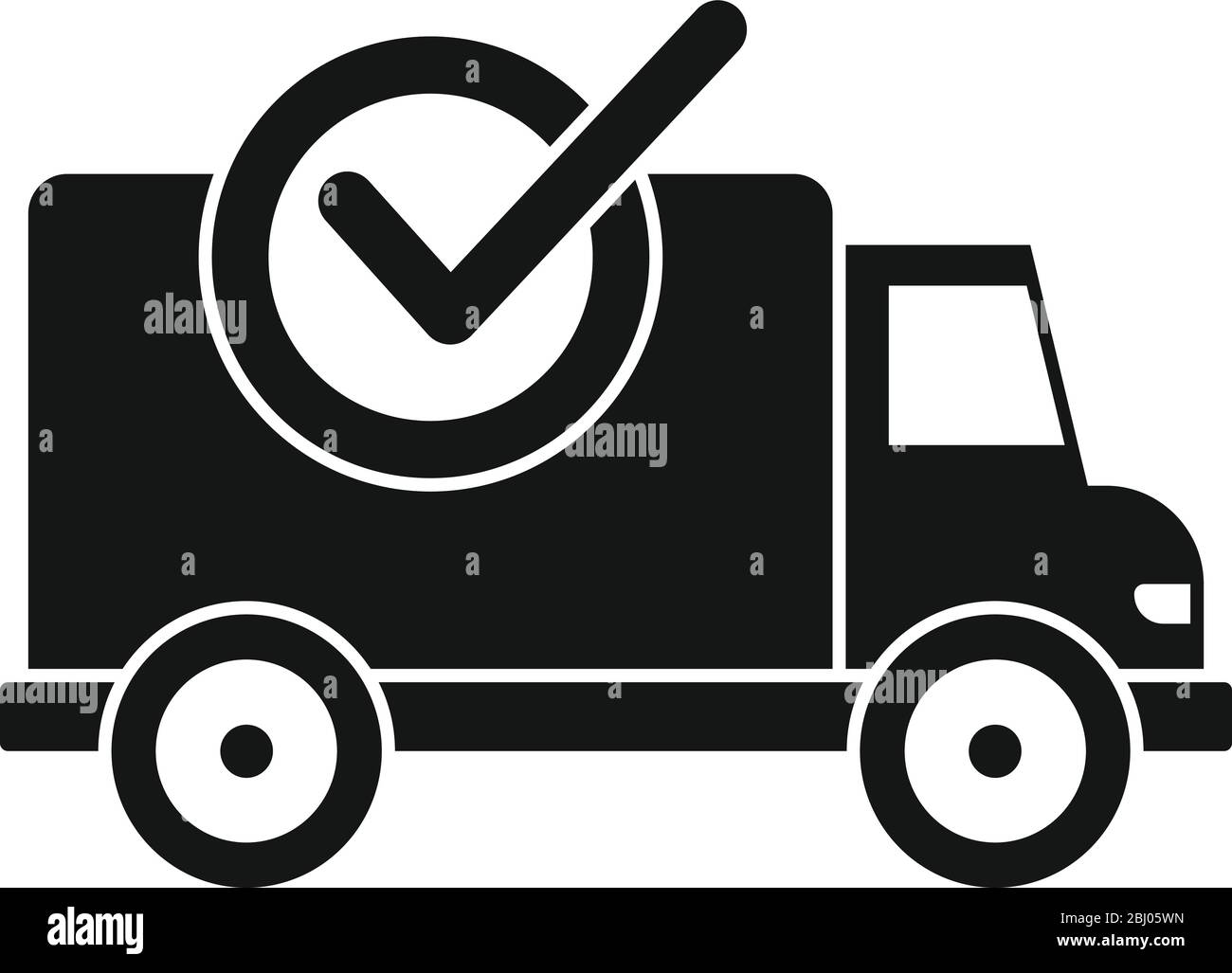 Finished delivery icon. Simple illustration of finished delivery vector ...