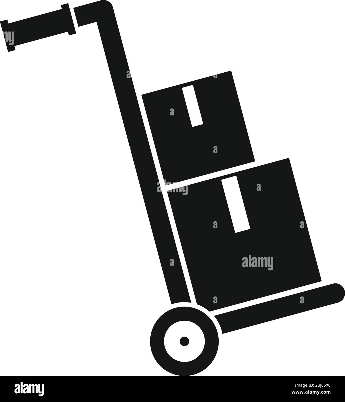 Delivery cart box icon. Simple illustration of delivery cart box vector ...
