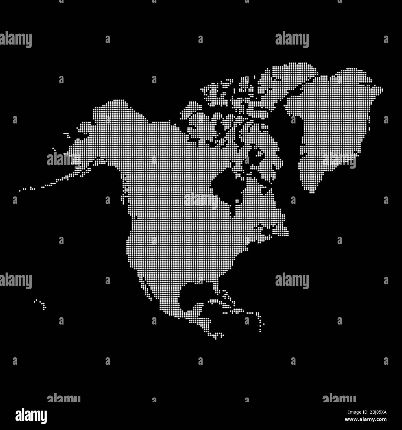 North America map made from halftone dot pattern Stock Vector Image ...