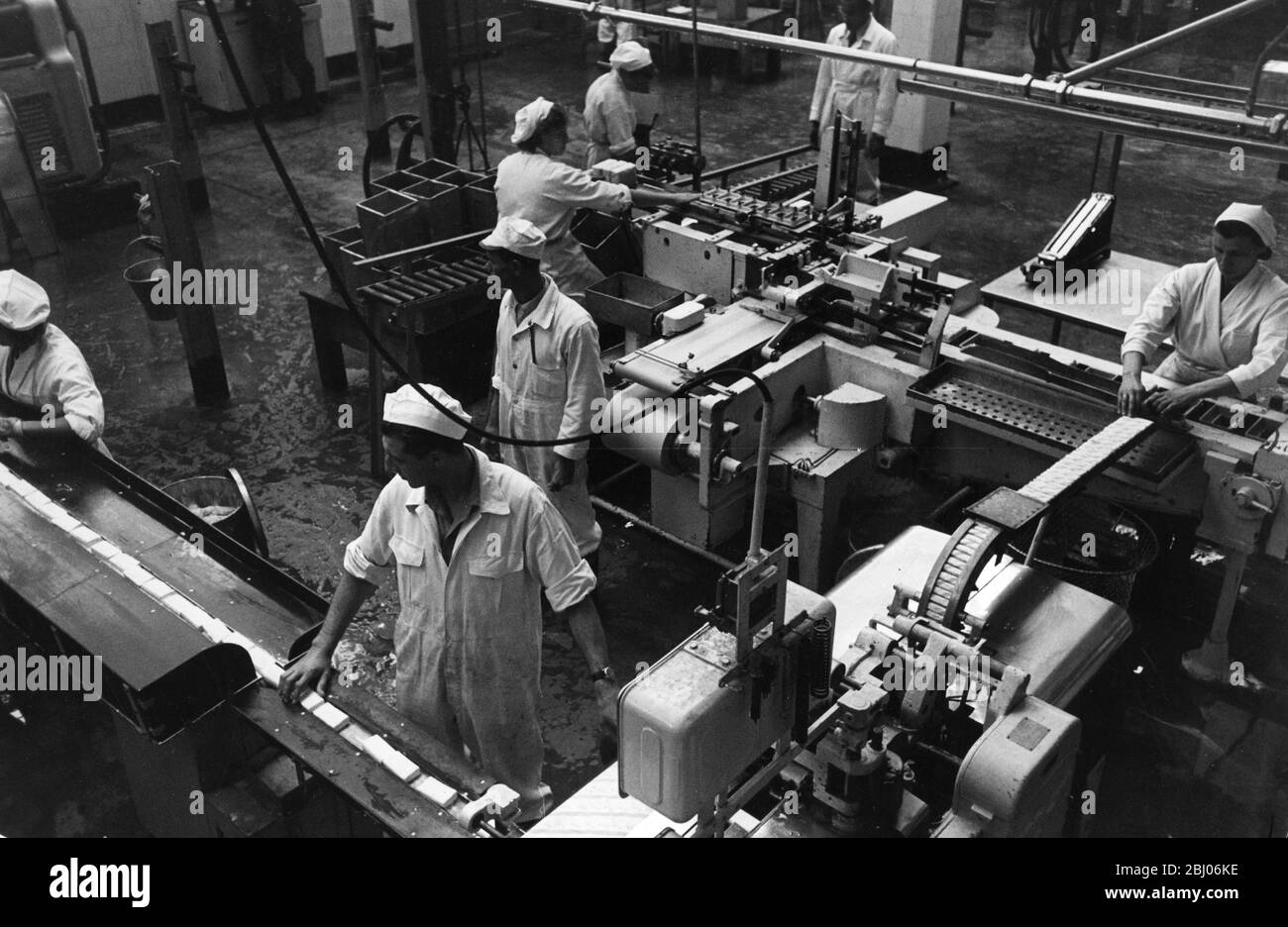 Polish immigrants working in Wall's ice cream factory. Most are ...