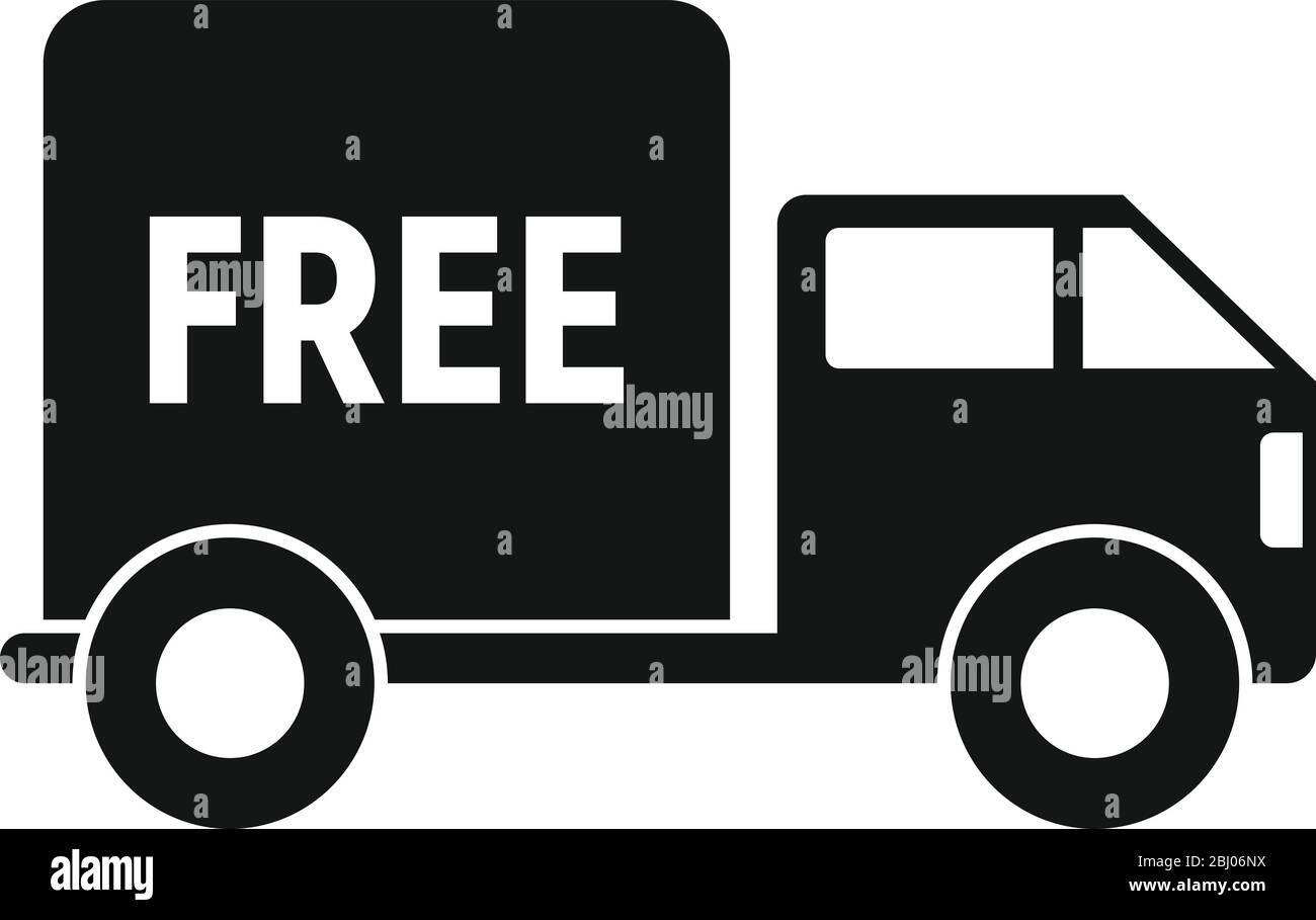 Free express delivery icon. Simple illustration of free express ...