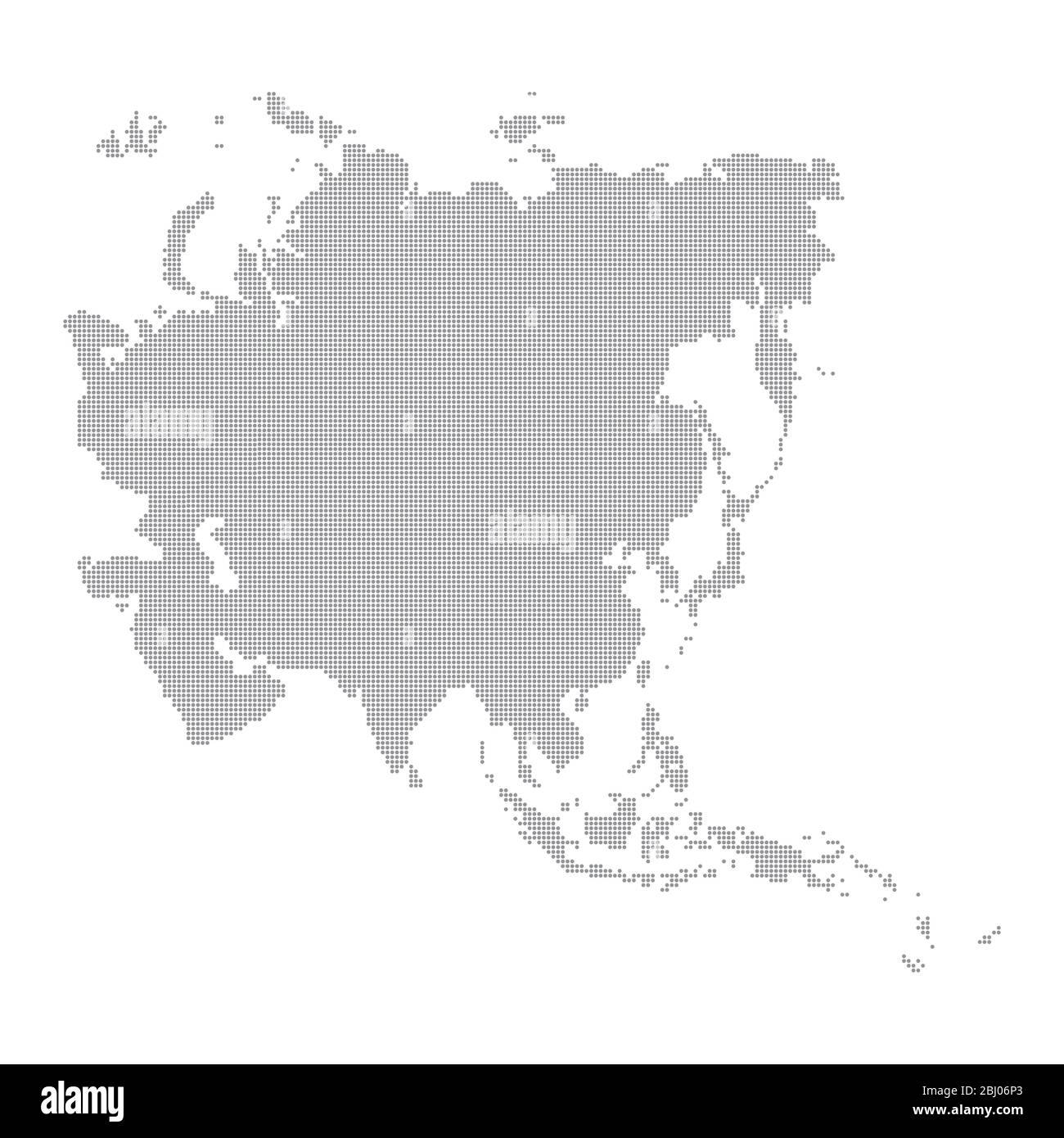Asia map made from halftone dot pattern Stock Vector Image & Art - Alamy