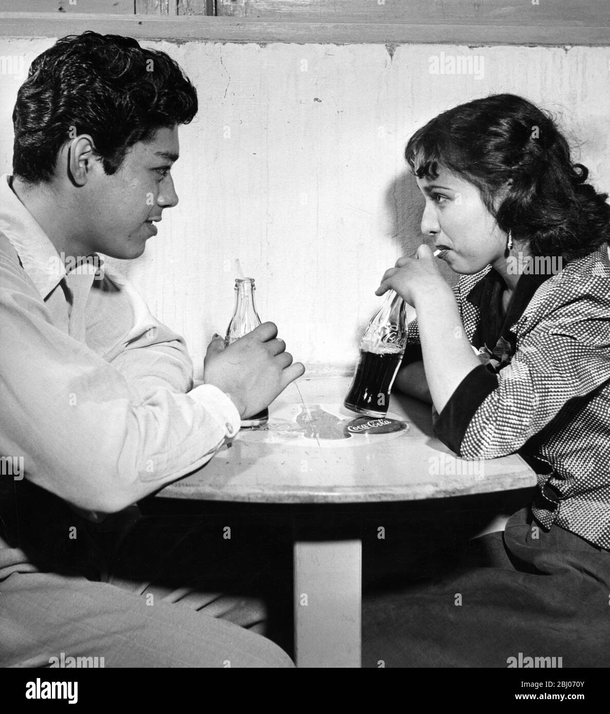 Getting acquainted Black and White Stock Photos & Images - Alamy