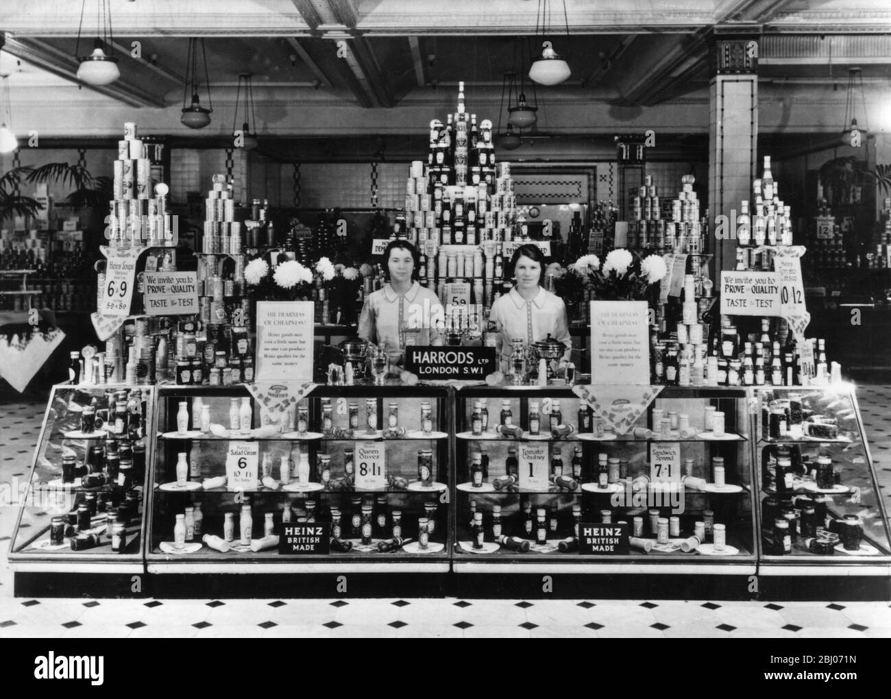 Heinz display at Harrods , London Stock Photo - Alamy