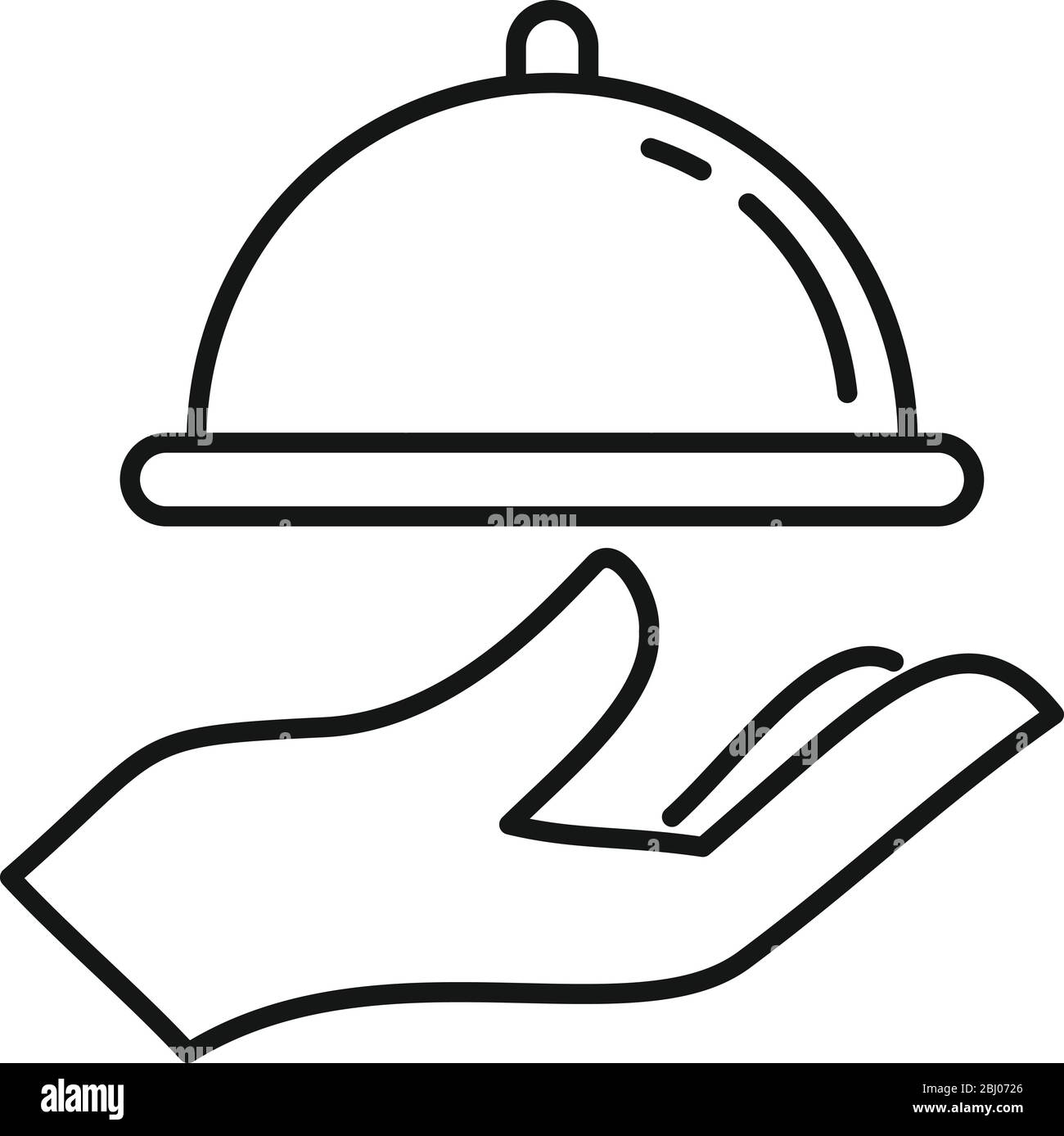 Food delivery icon. Outline food delivery vector icon for web design ...