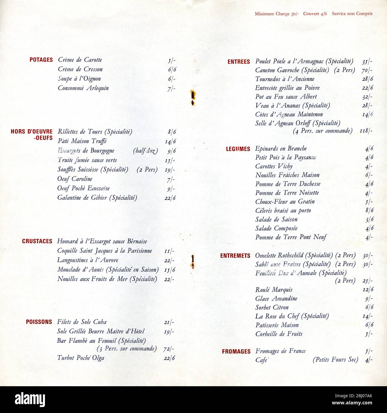 Carrier Collection of Menus - Le Gavroche (The Urchin) - opened in 1967 ...
