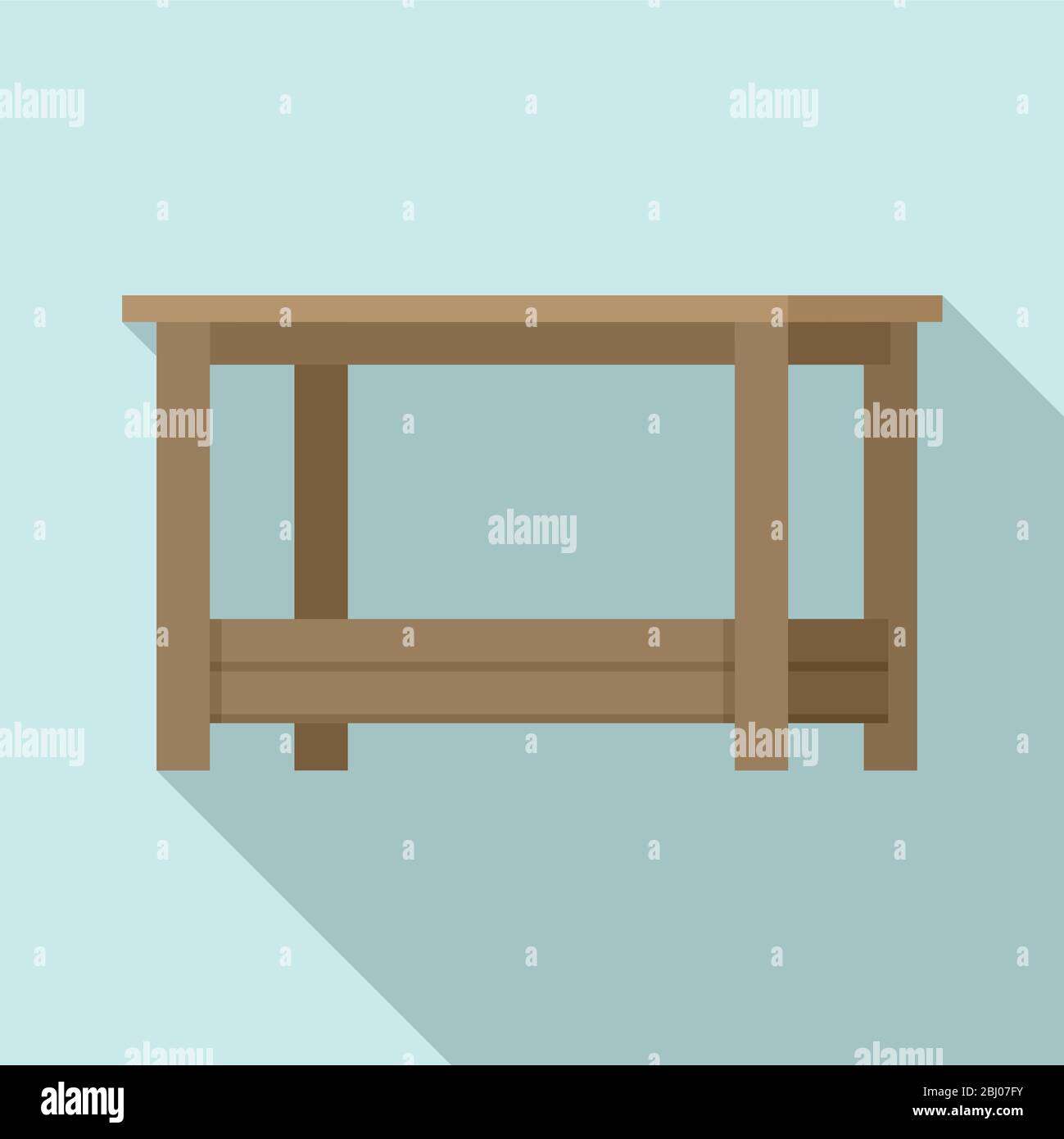 Outdoor table icon. Flat illustration of outdoor table vector icon for ...