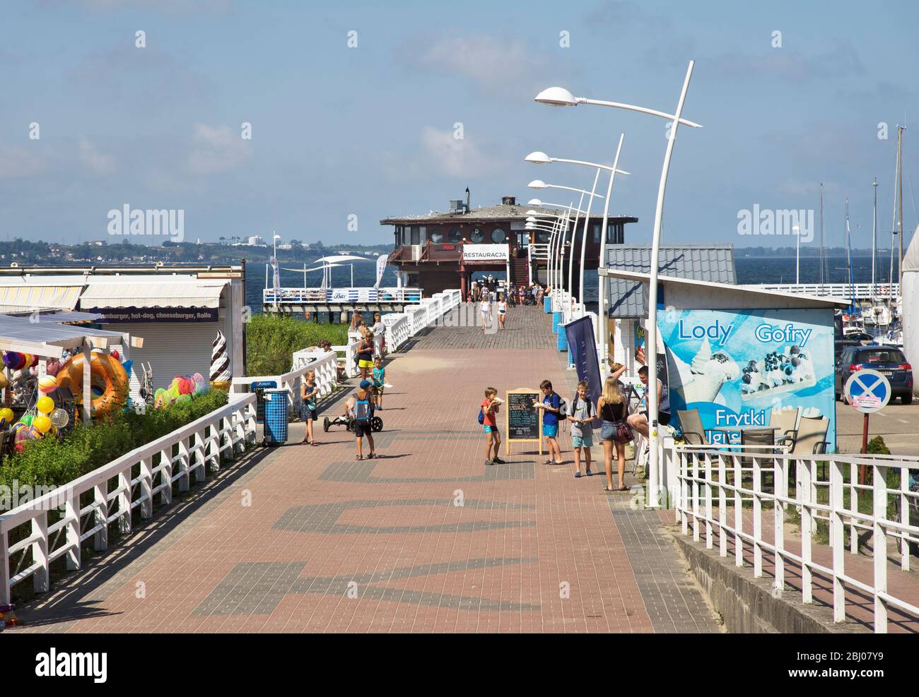 Wooden pier in Puck. Poland Stock Photo - Alamy