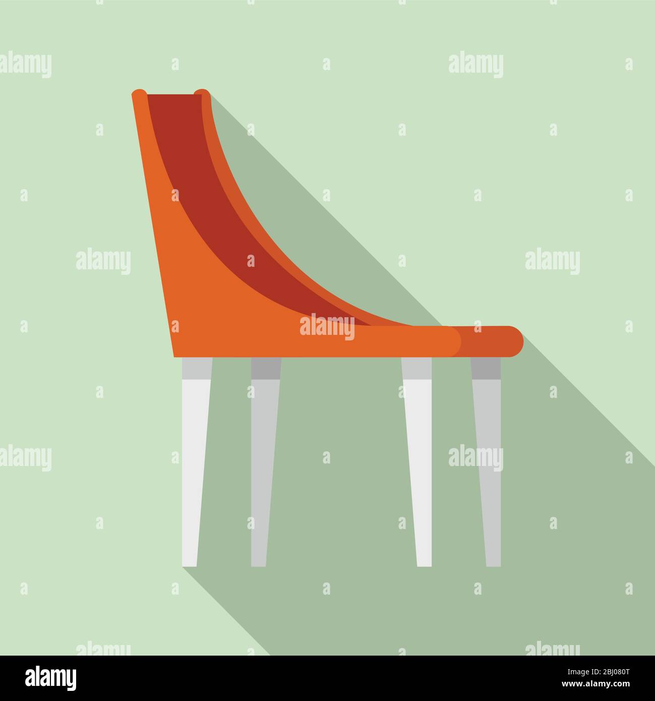 Kitchen modern chair icon. Flat illustration of kitchen modern chair ...