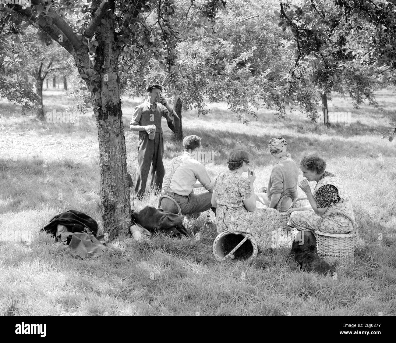 Group of pickers Black and White Stock Photos & Images - Alamy