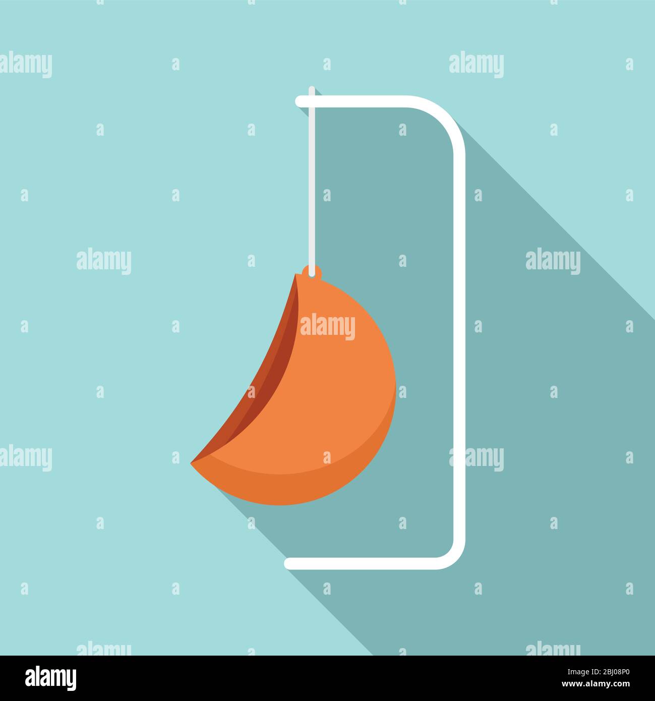 Hanging chair icon. Flat illustration of hanging chair vector icon for ...