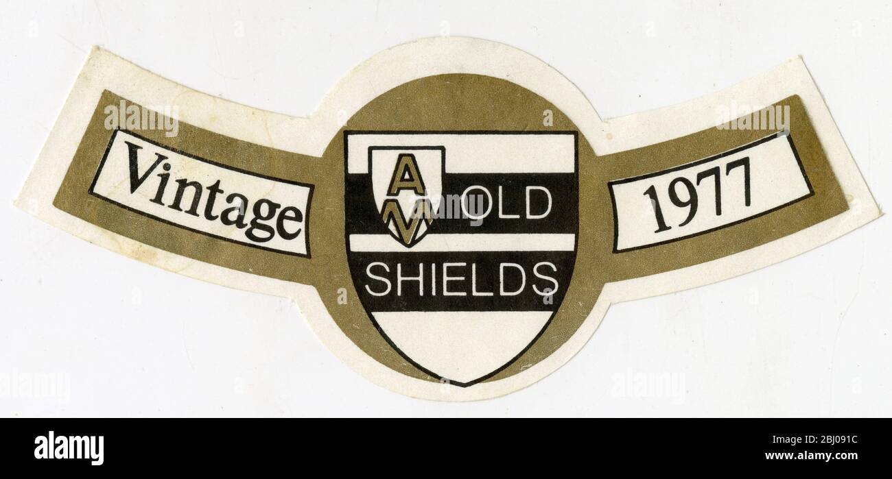 Wine Label - Old Shields Table Wine. Vintage. Produced by A. E ...