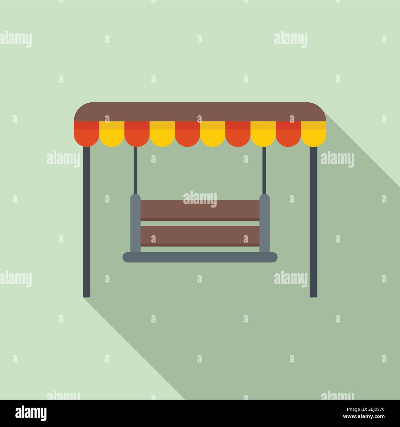 Swing garden chair icon. Flat illustration of swing garden chair vector ...