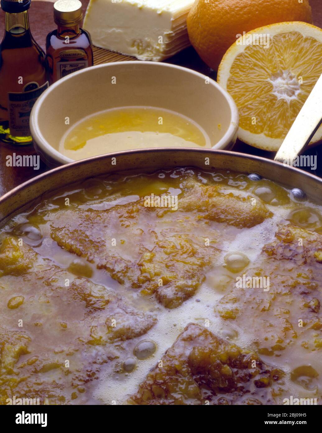 Crepes Suzette - Orange Liqueur Crepes. - The dessert Crepe Suzette was ...