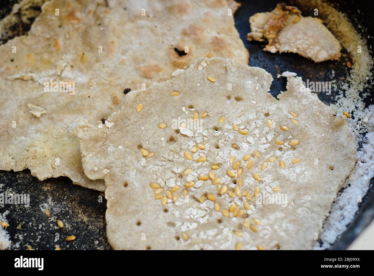Homemade buckwheat crispbread Stock Photo - Alamy