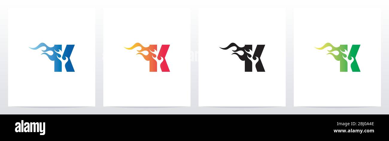 K logo fire Stock Vector Images - Alamy