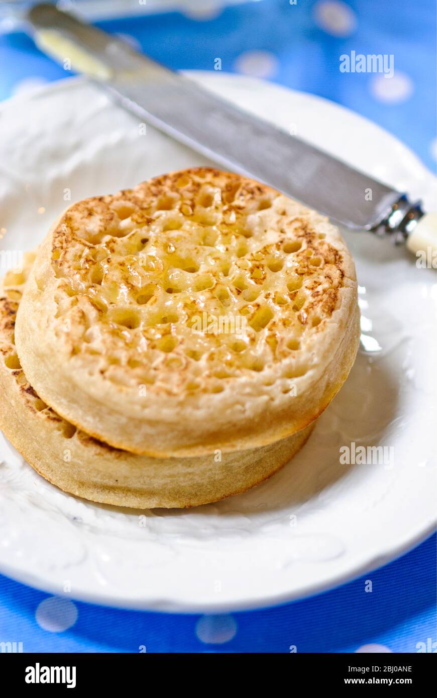 Crumpets crumpets hi-res stock photography and images - Alamy