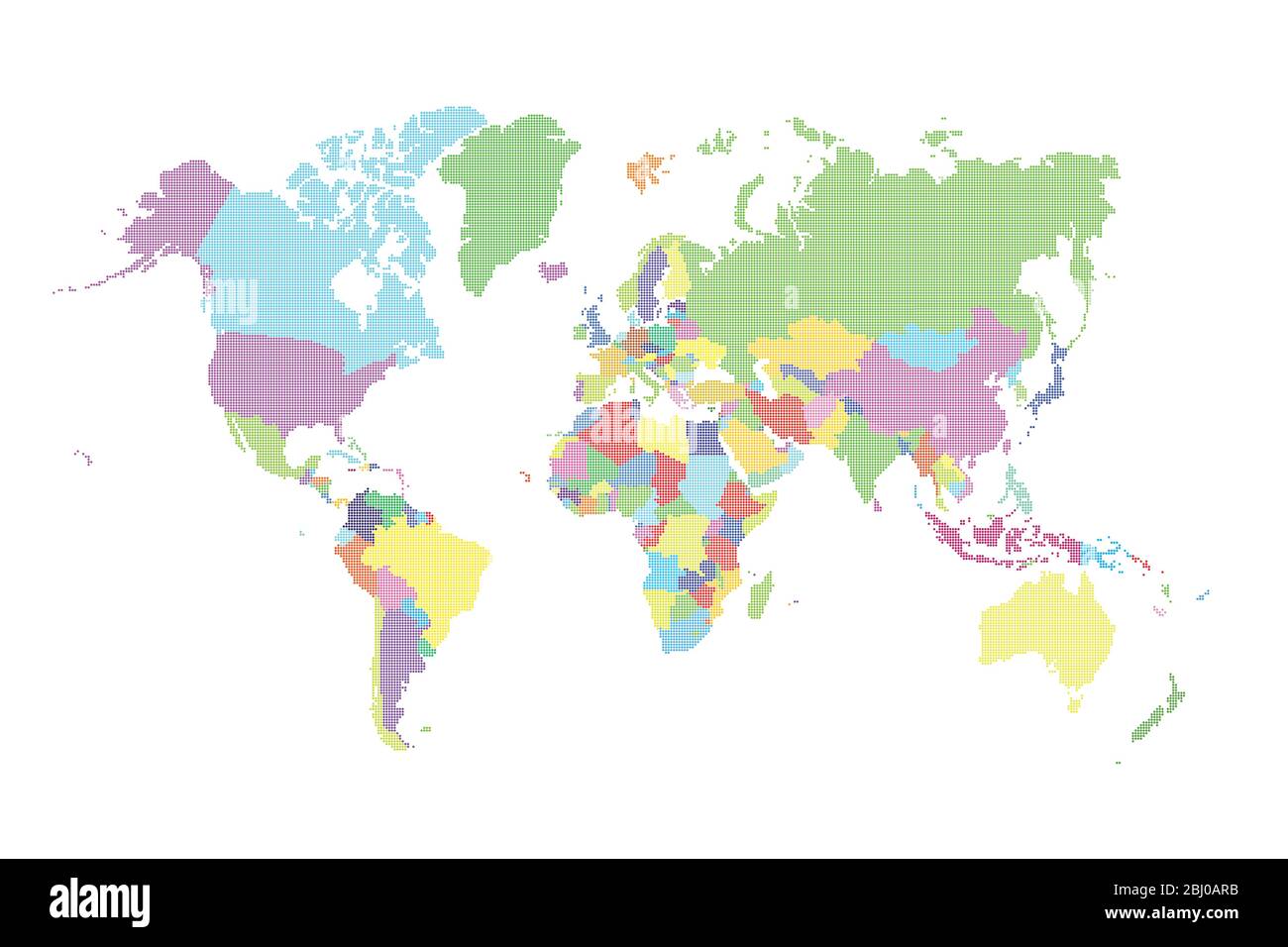 World map shape made Cut Out Stock Images & Pictures - Alamy