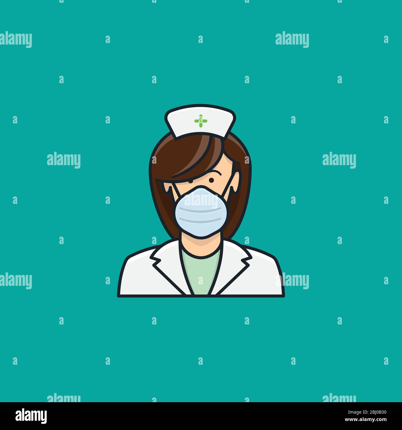 Nurses with face mask Stock Vector Images - Alamy