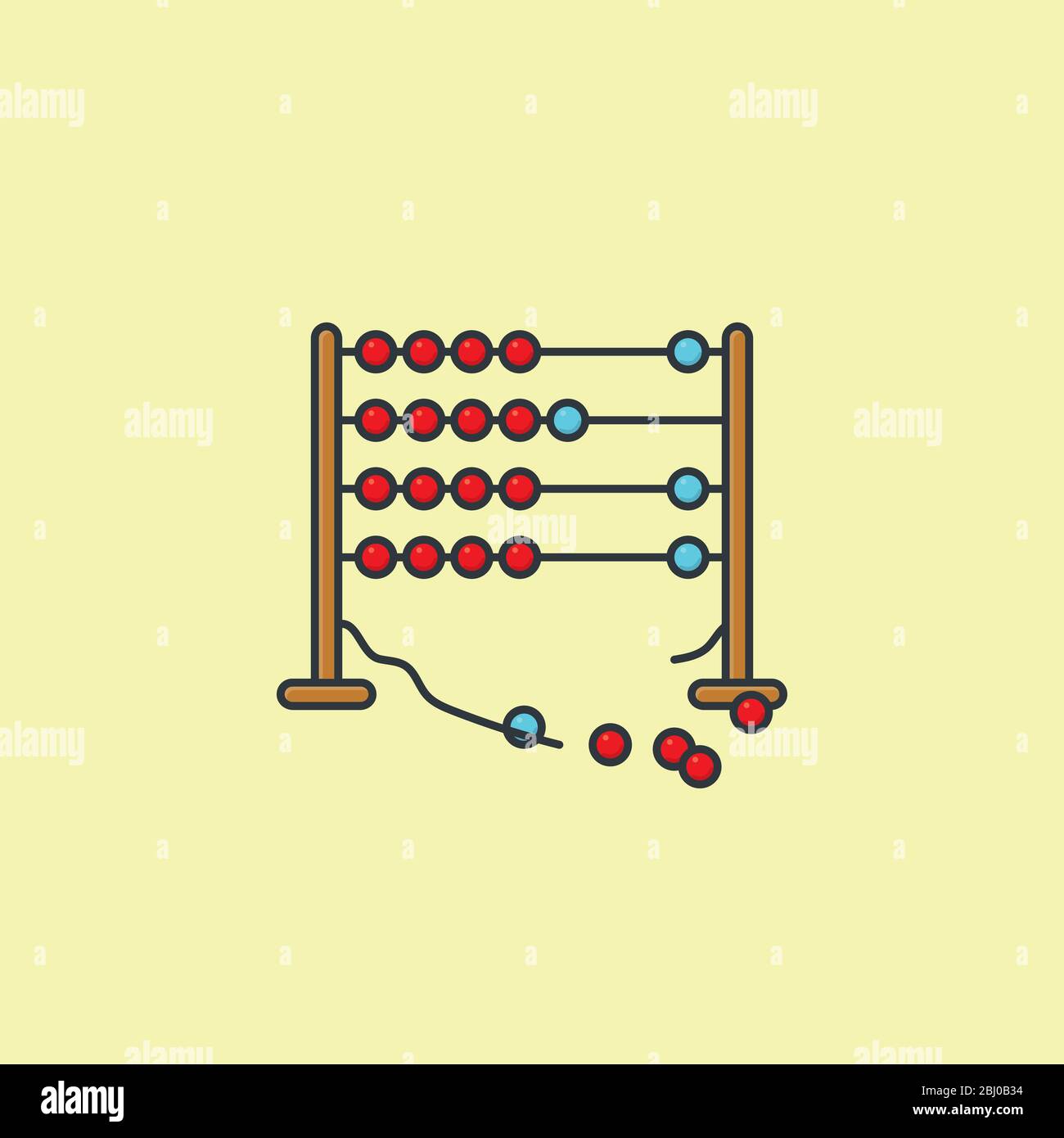 Broken Abacus vector illustration for Accounting Day on May 11th ...