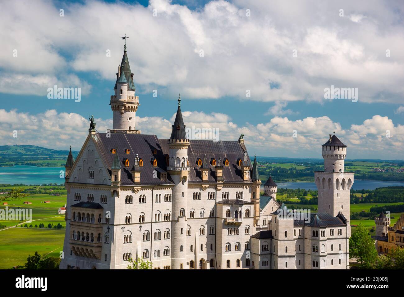 Neuschwanstein castle in Bavarian alps, Fussen, Germany Stock Photo - Alamy