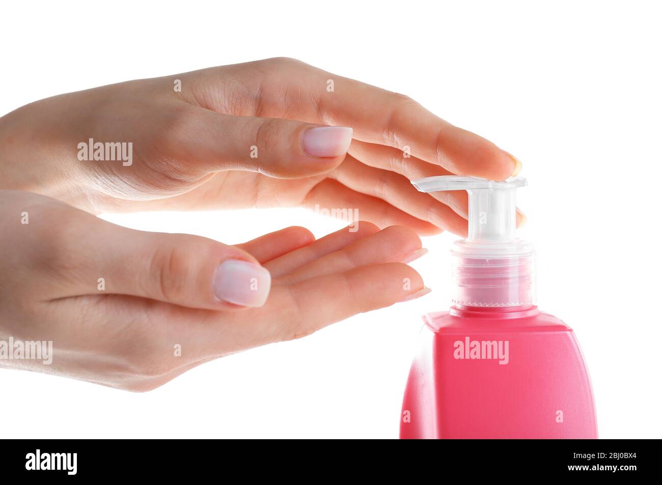 Female hands with cream isolated on white Stock Photo - Alamy