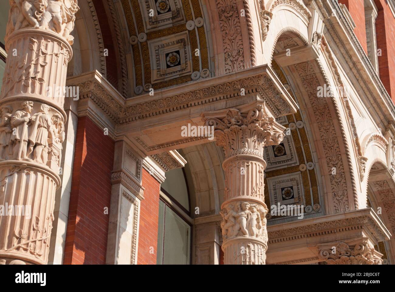 Victorian Architecture Henry Cole Wing Exhibition Road Red Brick Stone ...