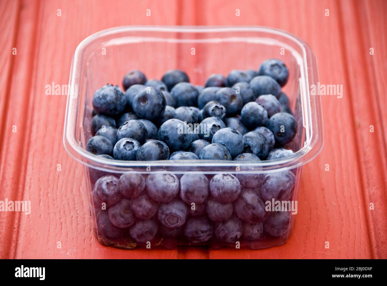 Fresh blueberries in clear punnet Stock Photo - Alamy