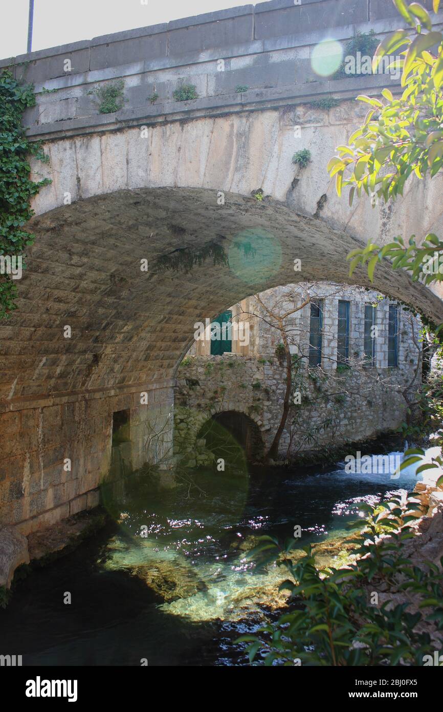 Springs of Kryas in Livadeia Boeotia Greece Stock Photo - Alamy