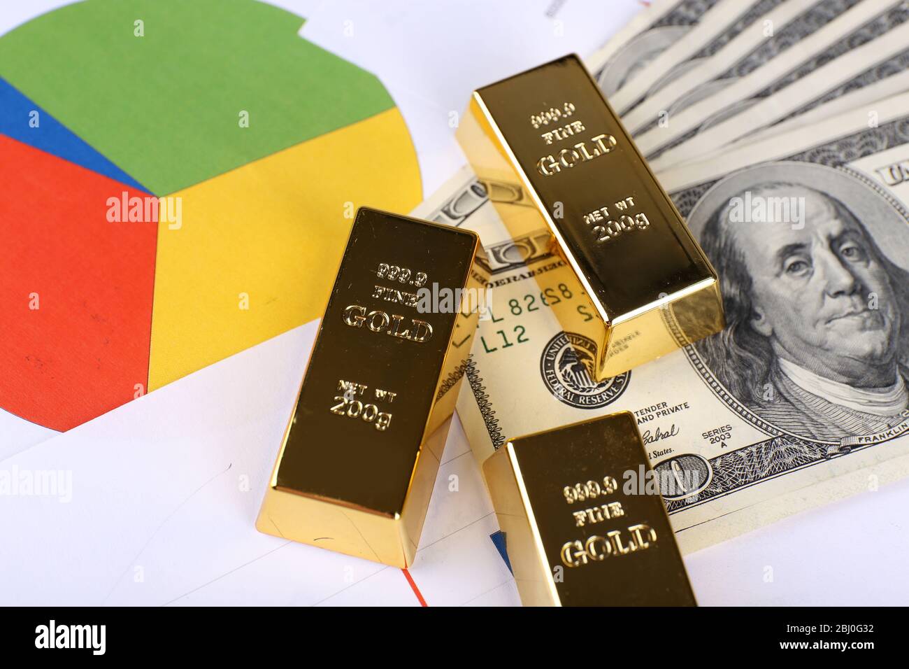 Gold and bar chart and close up hi-res stock photography and images - Alamy