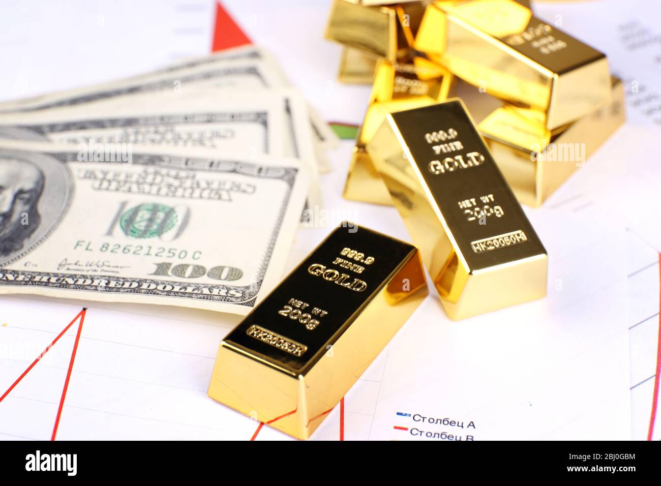 Money dollars gold bar hi-res stock photography and images - Alamy